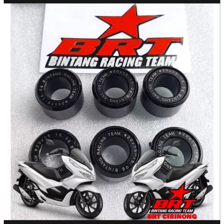 Jual ROLLER PCX 150 RRT RACING ROLLER KZR BRT 11 15 16 17 18 GRAM HONDA GENIO ROLLER BRT PCX 160 ...