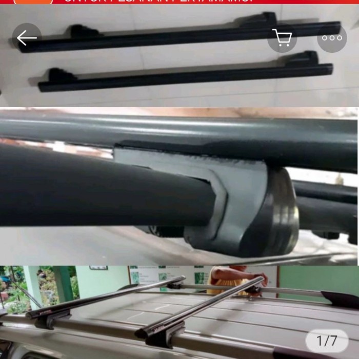 Jual Cross Bar- Kaki Rack Model Jepit Roof Rail Fortuner /Rush/Terios ...