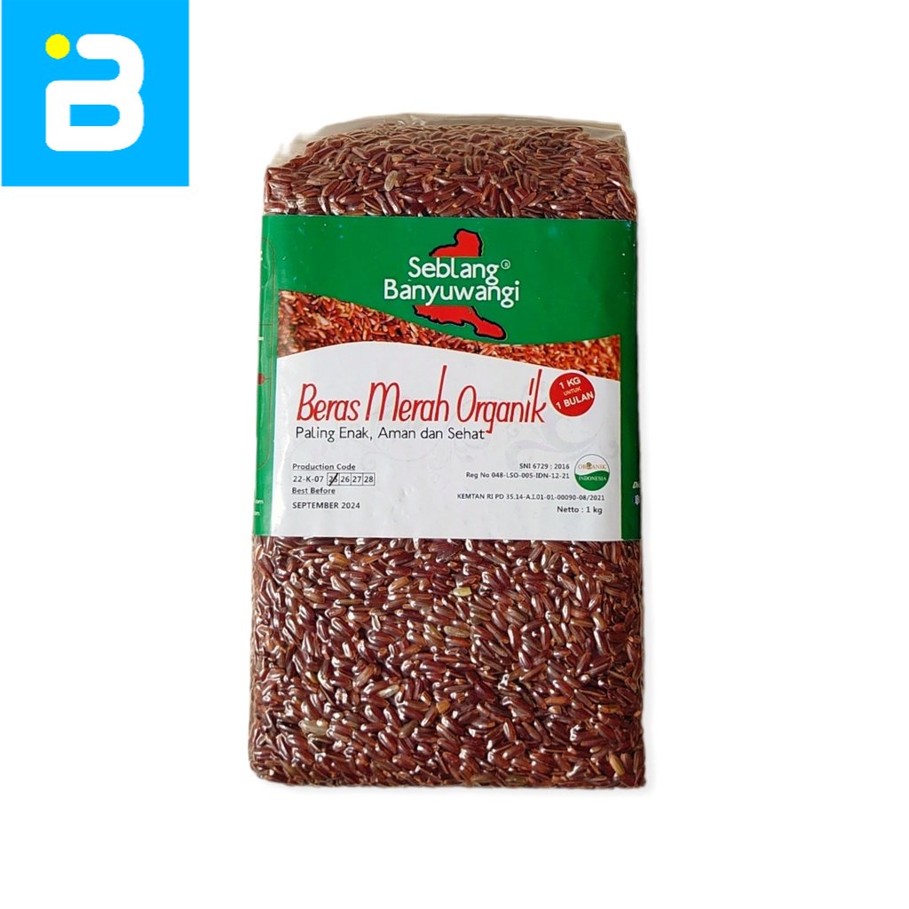 Jual Beras Merah Organik Seblang Banyuwangi 1KG | Shopee Indonesia