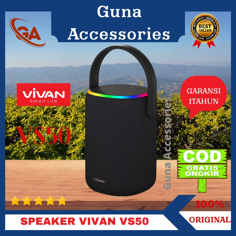 Jual Vivan VS50 40W Ultra Bass Subwoofer Speaker Bluetooth 5.3 RGB IPX7 ...