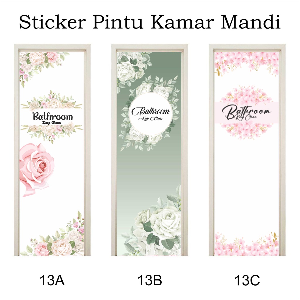 Jual Sticker Pintu Kamar Mandi / Sticker Pintu Toilet / 13 | Shopee ...
