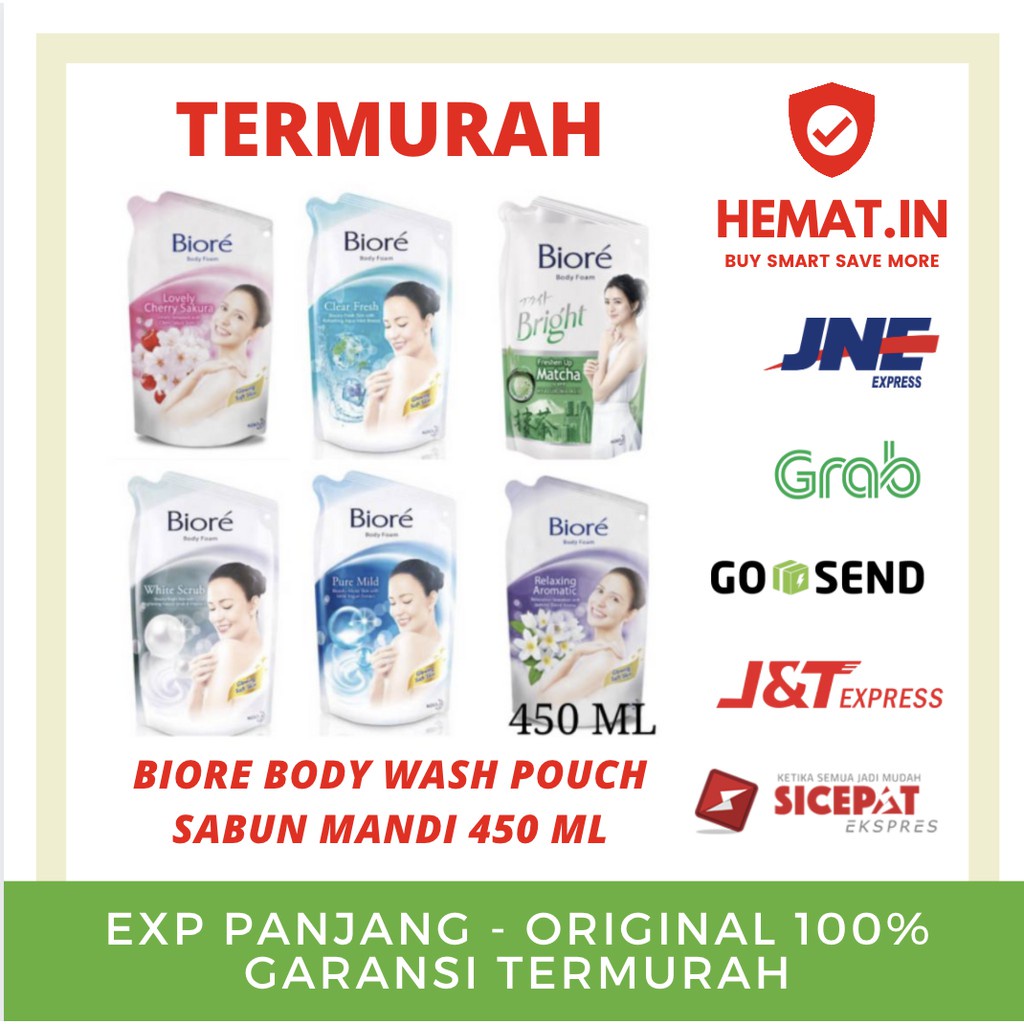 Jual KINI BIORE BODY WASH 400 ML 380 ML SABUN MANDI BIORE POUCH 450 ML ORIGINAL LENGKAP TURUN ...