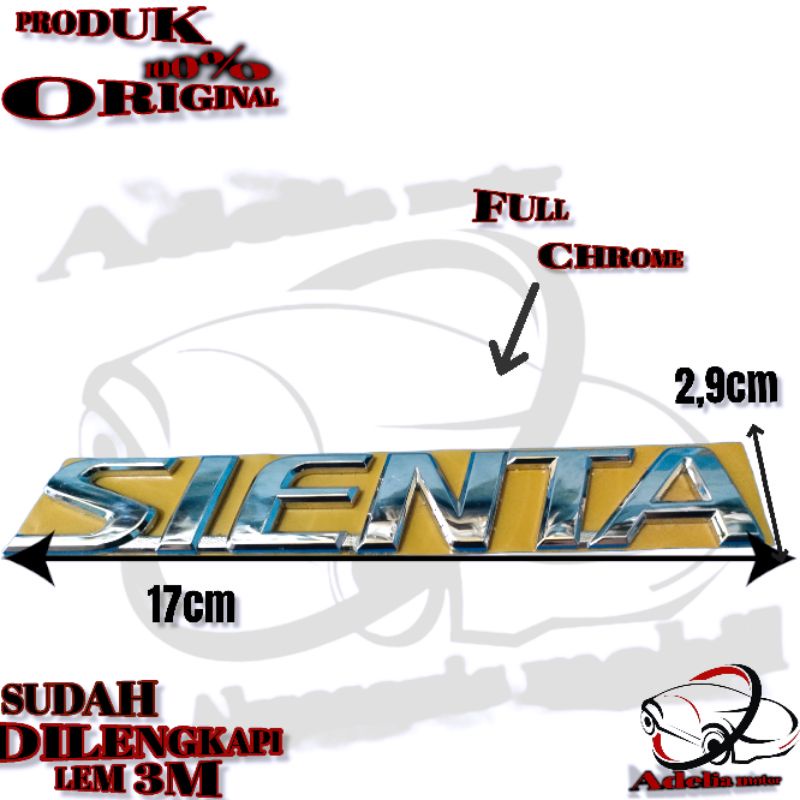 Jual emblem sienta tulisan Sienta lambang sienta logo sienta original ...