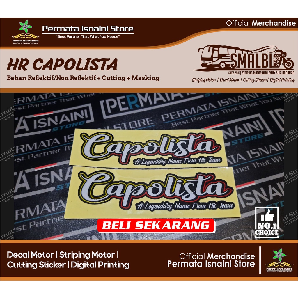 Jual Sticker Julukan HR Capolista Po Haryanto TERBARU Reflektif [NYALA ...