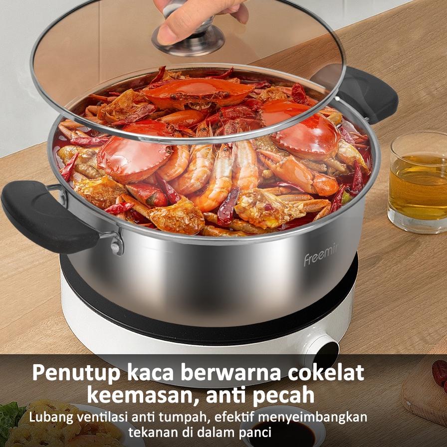 Jual freemir 26 cm Panci Stainless Steel Tebal Panci Sup Rebus Dengan ...