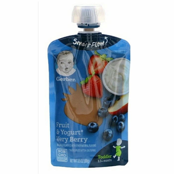 Jual Gerber fruit & yogurt (apple blueberry strawberry)12+ months 99g ...