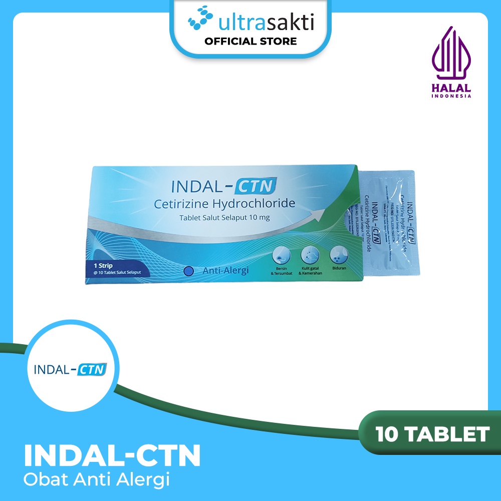 Jual INDAL-CTN 1 Strip @10 Tablet - Obat Anti Alergi | Shopee Indonesia