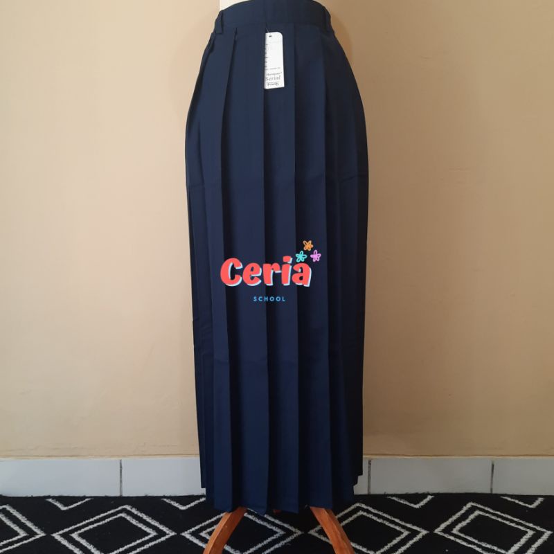 Jual Rok Sekolah Rempel Panjang BIRU SMP Seragam Sekolah | Shopee Indonesia