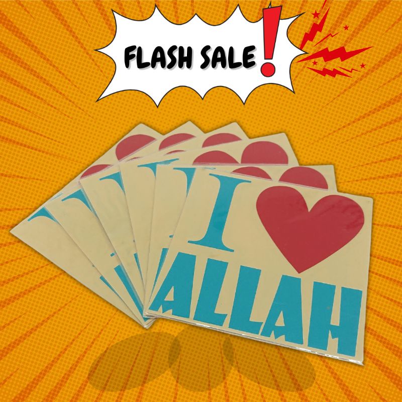 Jual Stiker ALLAH / Stiker Cutting I Love Allah Keren | Shopee Indonesia