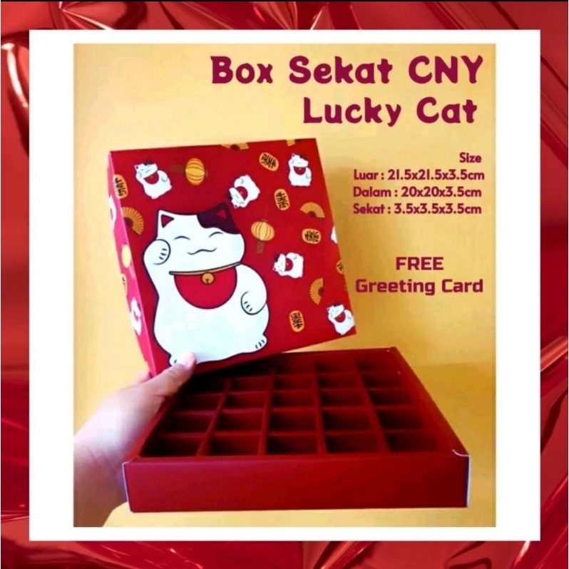 Jual CNY Box Sekat 25 Dus Nastar Coklat Brownies Imlek Packaging ...