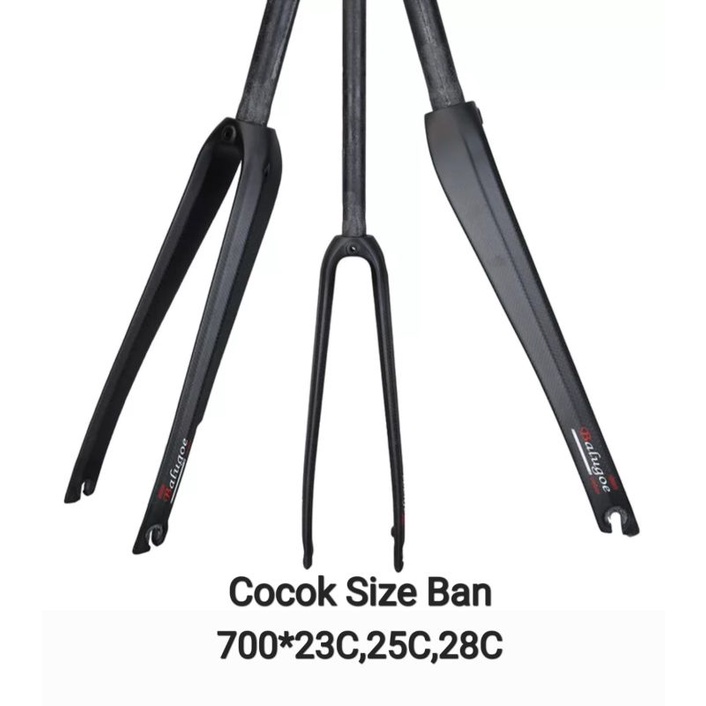 Jual Balugoe Fork Carbon Hybrid Disc Brake U Brake Garpu Fork Carbon ...