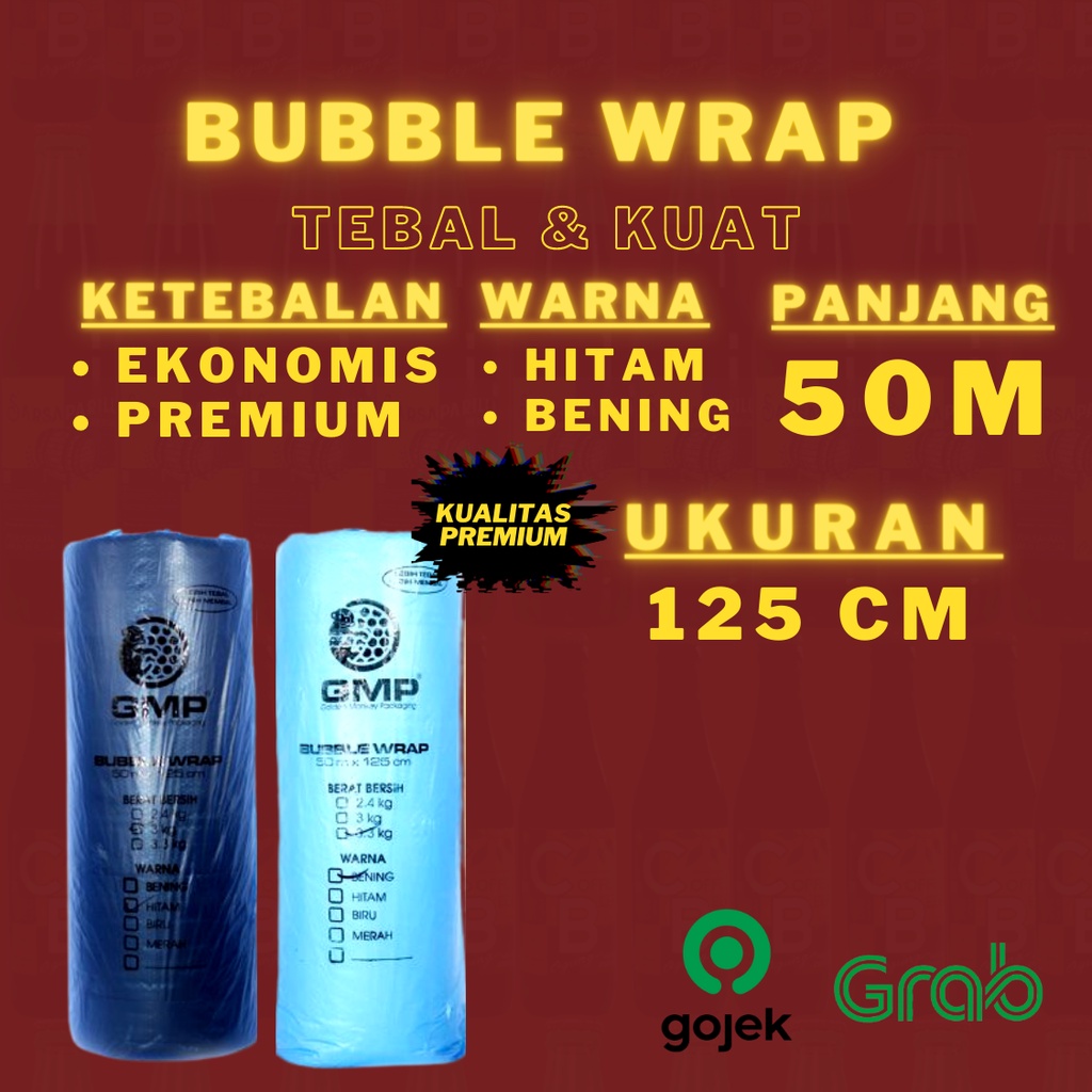 Jual Bubble Wrap Premium 125 CM x 50 METER Tebal & Kuat | Shopee Indonesia