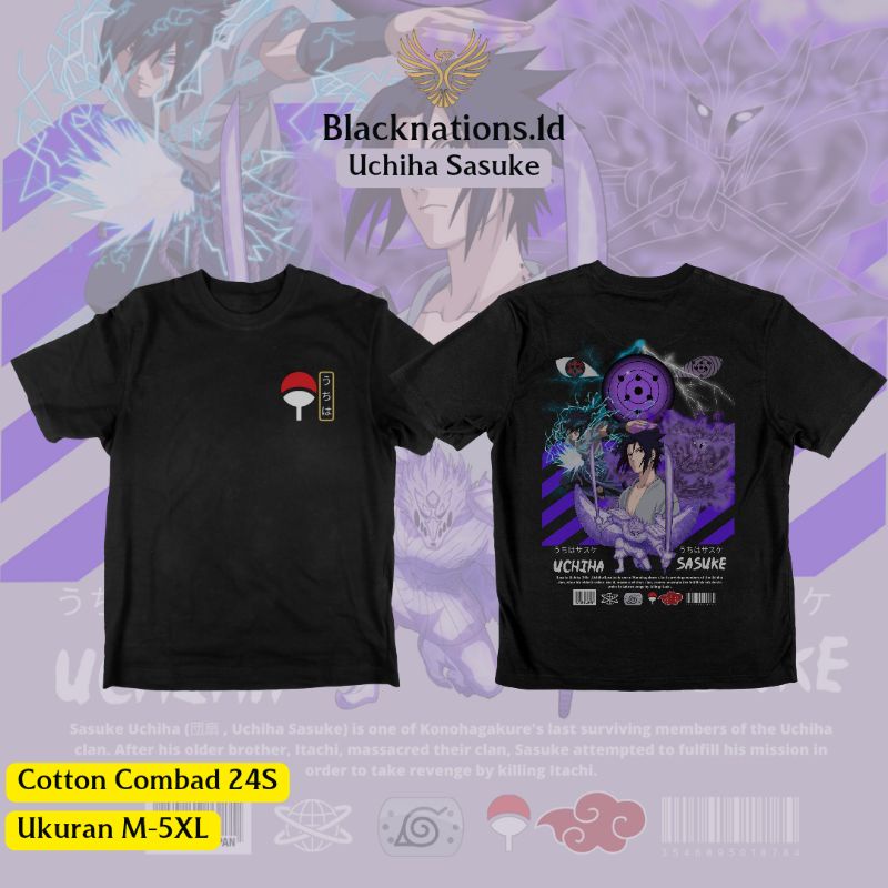 Jual Baju Kaos Distro Anime Naruto Sasuke Uchiha Lengan Panjang ...