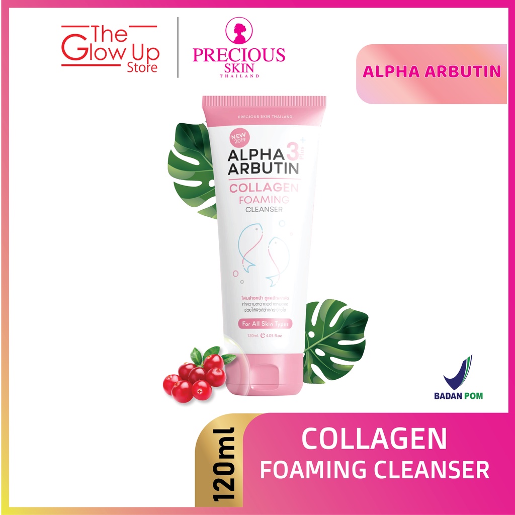 Jual Precious Skin Thailand Alpha Arbutin 3+++ Collagen Foaming Face Cleanser / Sabun Wajah ...