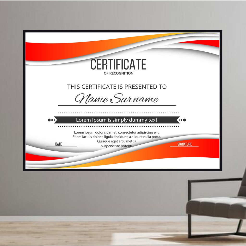 Jual Sertifikat Piagam Penghargaan Custom Elegan / Sertifikat Piagam ...