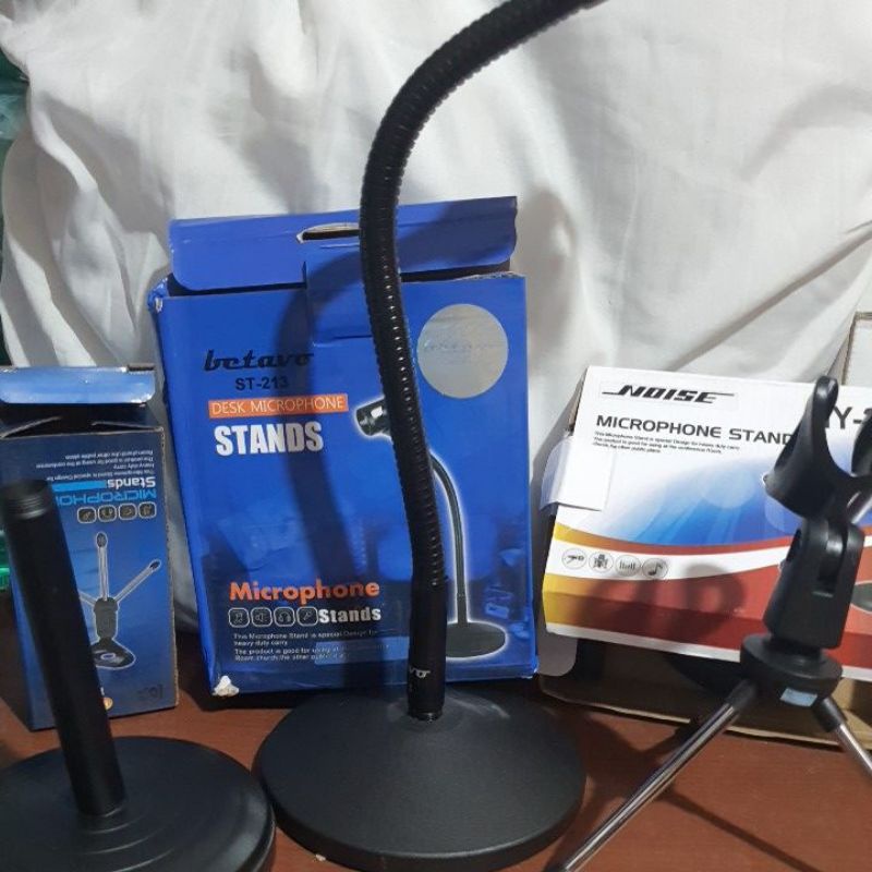 Jual Aneka jenis dan merk Microphone stands. Tiang mic meja | Shopee ...
