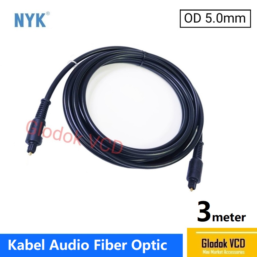 Jual NYK Kabel Audio Digital Toslink Fiber Optic 3M | Shopee Indonesia