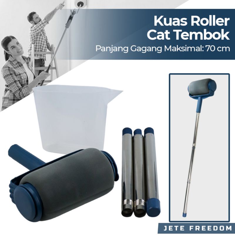 Jual Alloet Kuas Roller Cat Tembok SET 5 PCS Plus Gagang Paint Roll ...