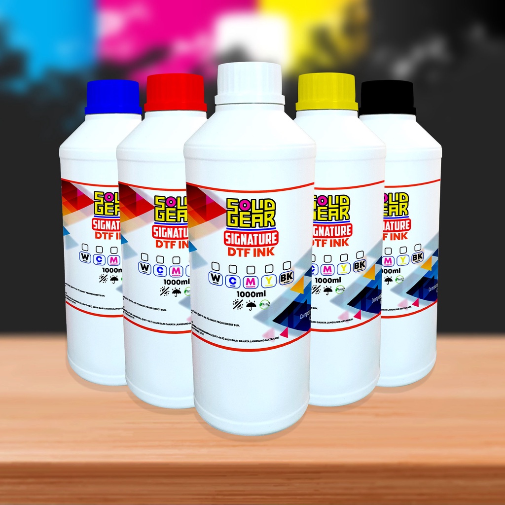 Jual Tinta DTF Solid Gear Signature | Tinta DTF Ink (W - CMYK) 1000ml ...
