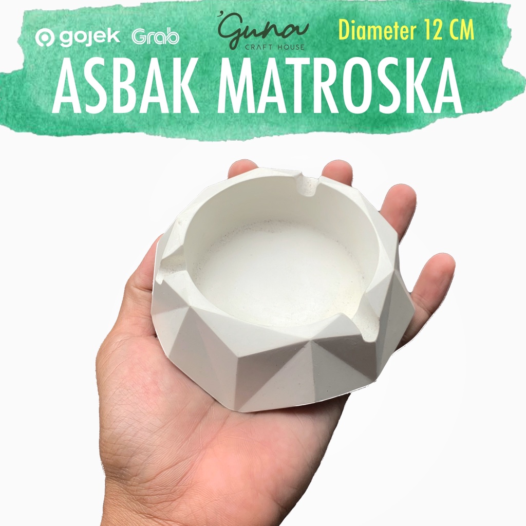 Jual Asbak Semen Matroska Diameter 10 cm - Concrete Ashtray - Asbak ...