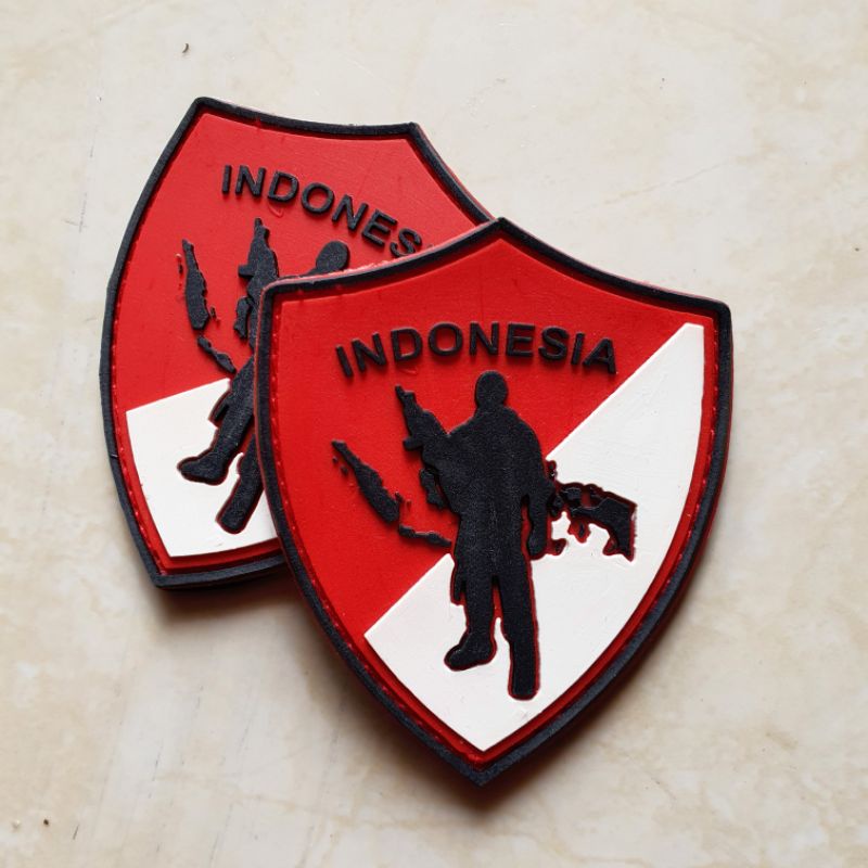 Jual patch rubber logo army indonesia dasar merah putih - tni ...