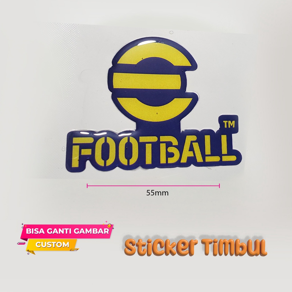 Jual sticker efootball PES cutting timbul emblem decal laptop custom ...