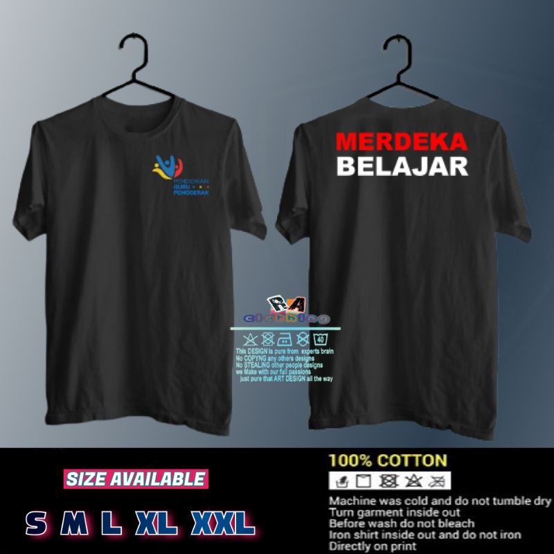 Jual KAOS MERDEKA BELAJAR GURU PENGERAK T-SHIRT MERDEKA BELAJAR COTTON ...