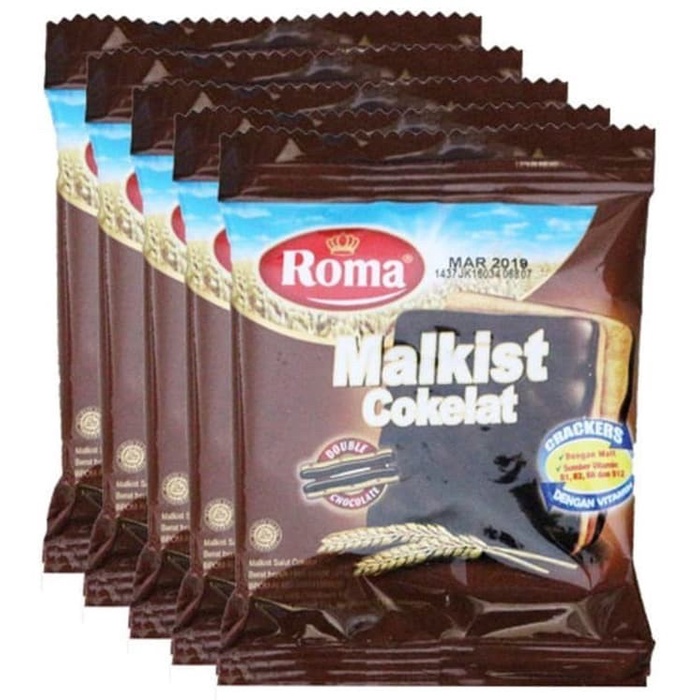 Jual Roma Malkist Cokelat sachet @1000 (1 renceng isi 10 sachet ...