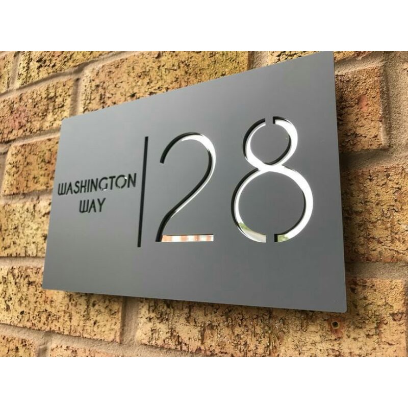 Jual Nomor Rumah akrilik nomor rumah Minimalis Modern Doff Elegan ...