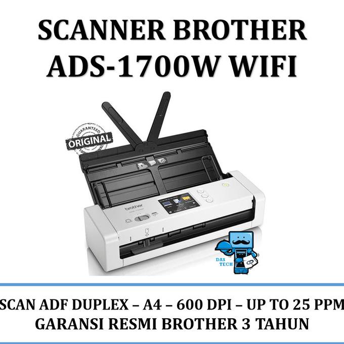 Jual Brother ADS-1700W 2sided Mesin Scan Document Scanner + WiFi ...