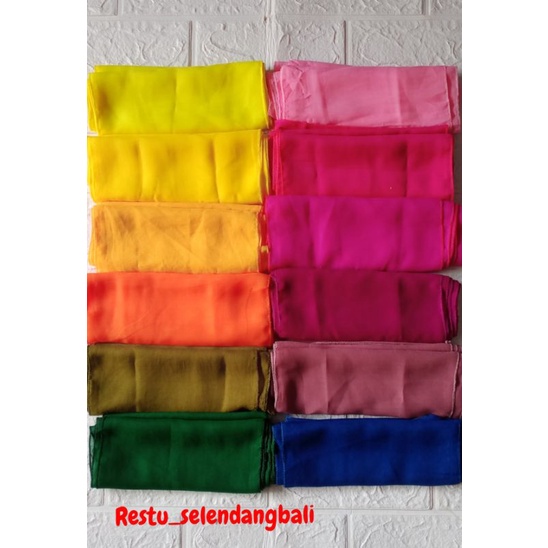 Jual selendang bali polos siffon hycon //selendang tari//selendang bali ...
