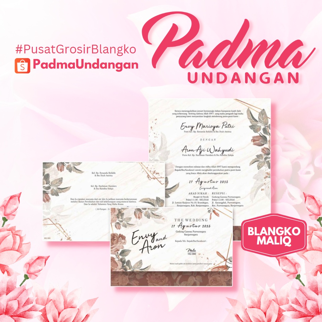 Jual Blangko Undangan Maliq 88 | Jual Pusat Grosir Blangko Kertas Kartu Undangan Kosong Nikah ...