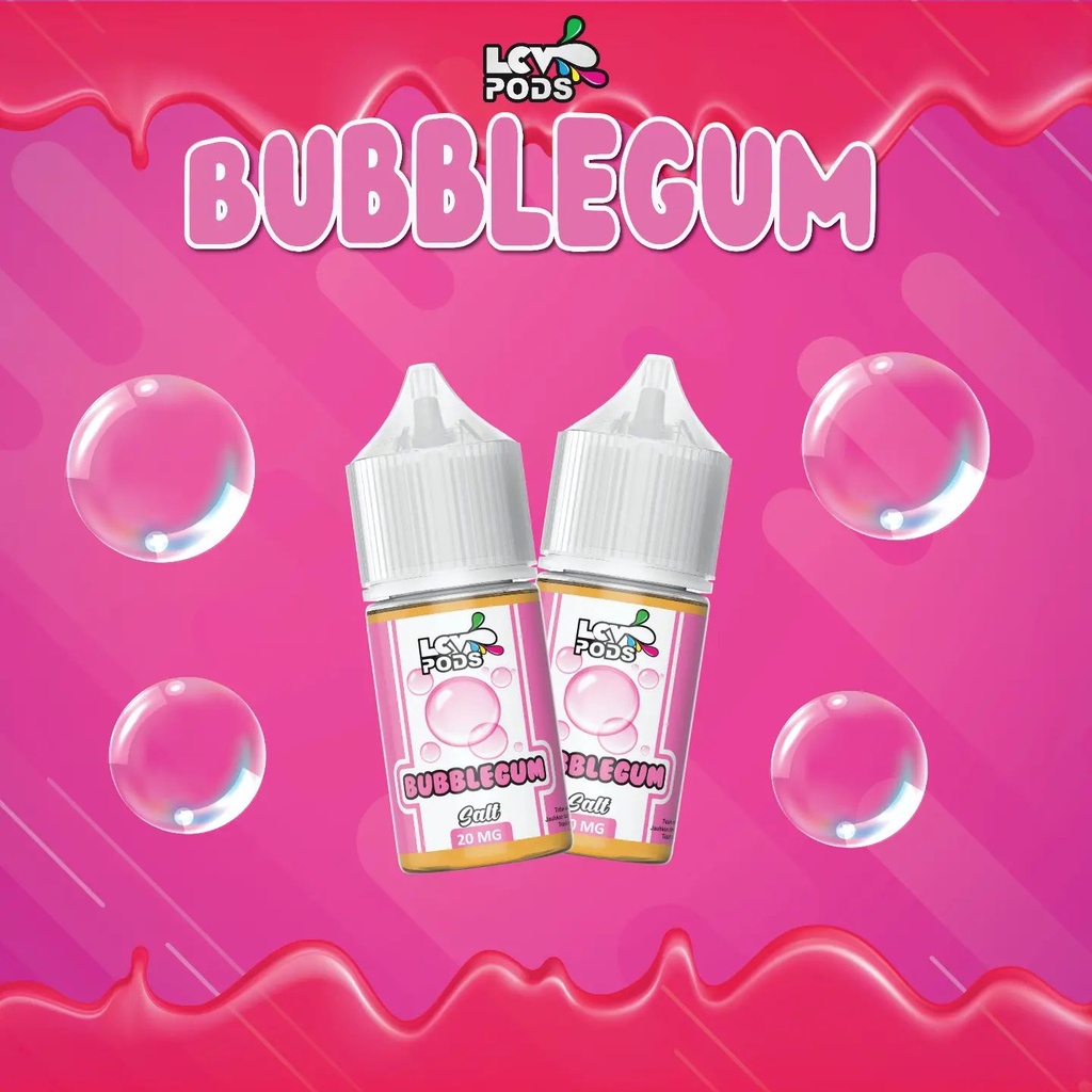 Jual [SALTNIC 30ML 20MG] LCV POD BUBBLEGUM SALT BY LCV JUICE | Shopee ...