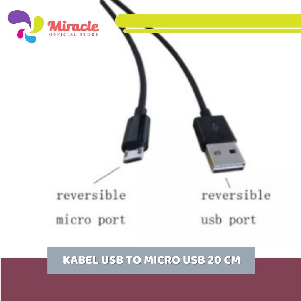 Jual Kabel USB TO Micro USB 20 CM - 64955 | Shopee Indonesia