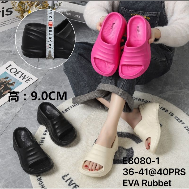 Jual SANDAL FUJI VIRAL TINGGI 9CM POLOS E8080 | Shopee Indonesia