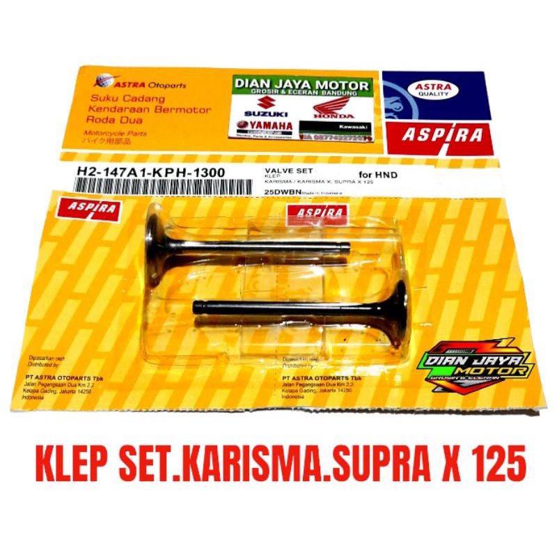 Jual Aspira KLEP IN EX KPH HONDA KARISMA KIRANA SUPRAX125 SUPRA X 125 ...