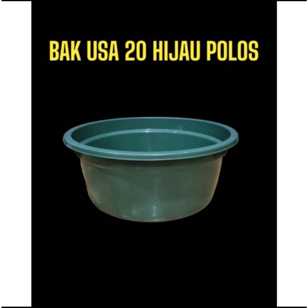 Jual Bak Mandi / Bak Plastik / Bak Cuci / Bak USA 20 HIJAU Polos ...