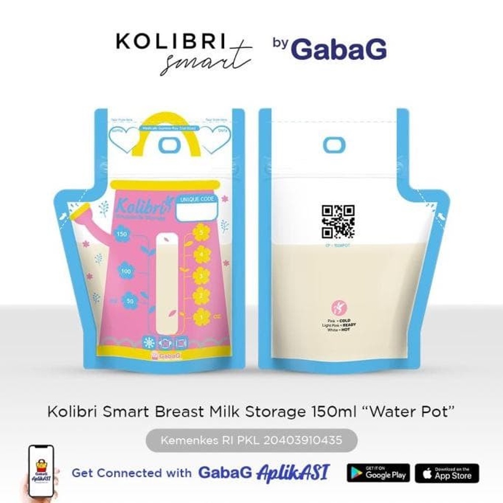 Jual gabag kolibri smart classic 100ml 120ml 150ml 180ml kantong asi ...