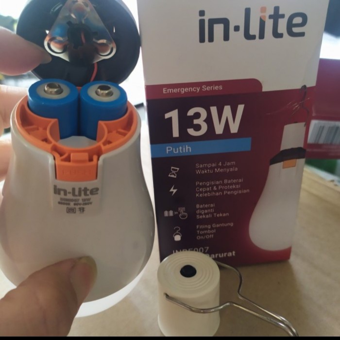 Jual Lampu Lampu Bohlam Emergency+Baterai 13W 15W 18W Lampu Ac/Dc Inlite 13W | Shopee Indonesia