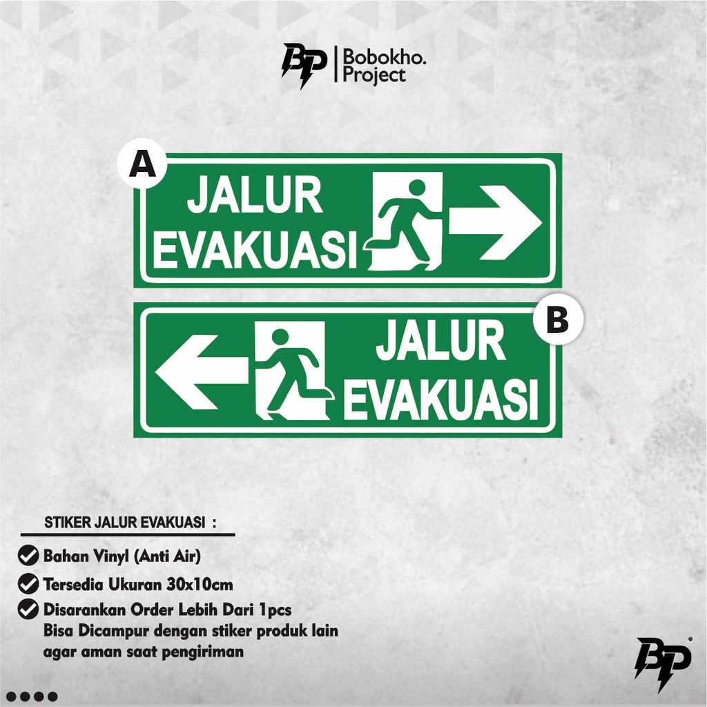 Jual Stiker Evakuasi / Stiker Evakuasi / Sticker Evakuasi / Sticker ...