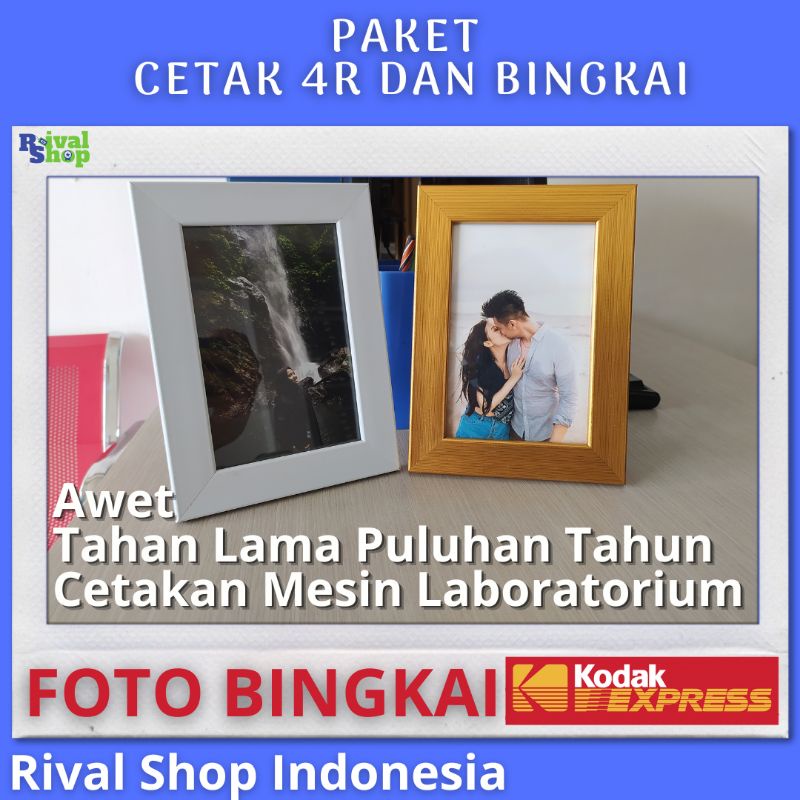 Jual PAKET CETAK FOTO BINGKAI 4R KODAK EXPRESS HIGH QUALITY AWET ...