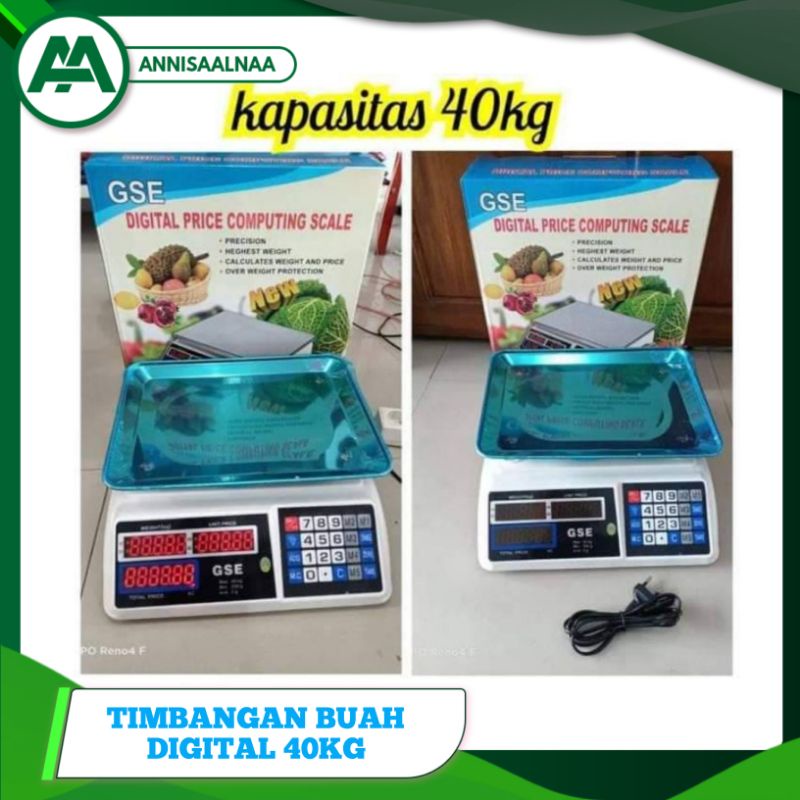 Jual Timbangan Buah Digital 40KG/Digital Computing Scale Double Display ...