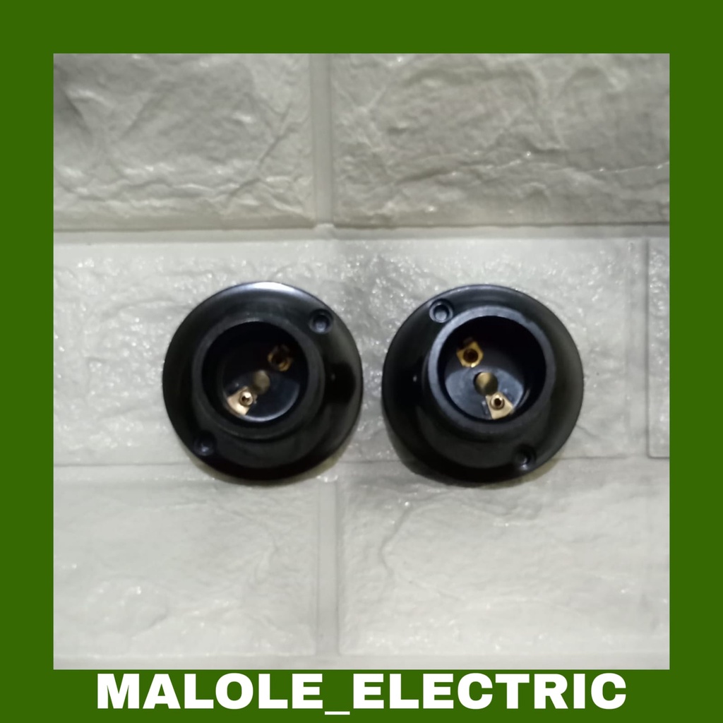 Jual Fitting Tempel Plafon Bulat Hitam Amasco / Fitting Duduk Model ...
