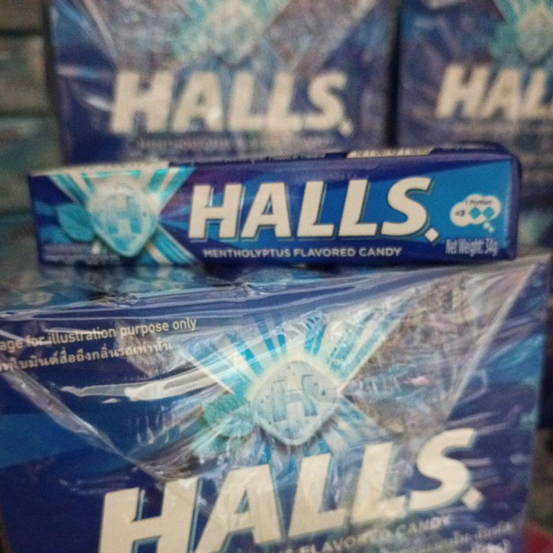 Jual Halls Candy / Permen Halls Stick Extra Strong Mint Flavored Candy ...
