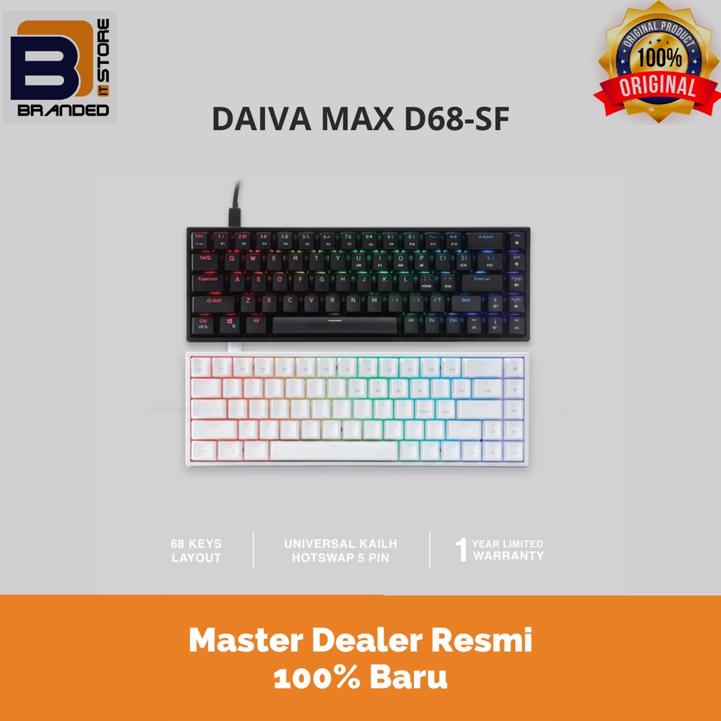 Jual Rexus Keyboard Gaming Mechanical Daiva RX-D68SF / D68SF | Shopee ...