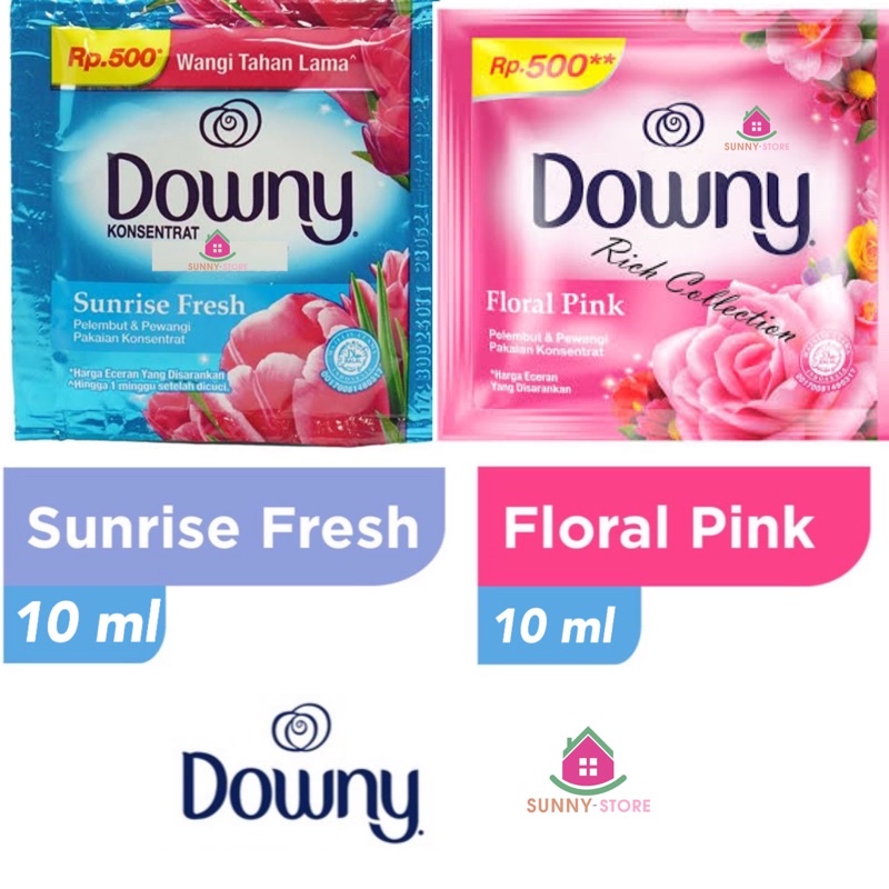 Jual Downy Pelembut dan Pewangi Pakaian Konsentrat Sunrise Fresh Floral Pink Sachet 10ml ...