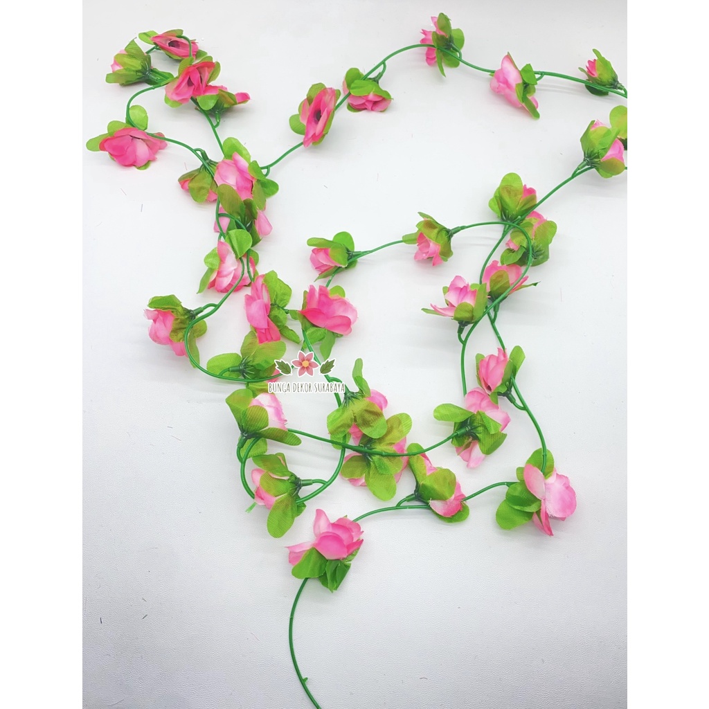 Jual Bunga Rambat Plastik Mawar Kecil 1 METER tanaman rambat bunga ...