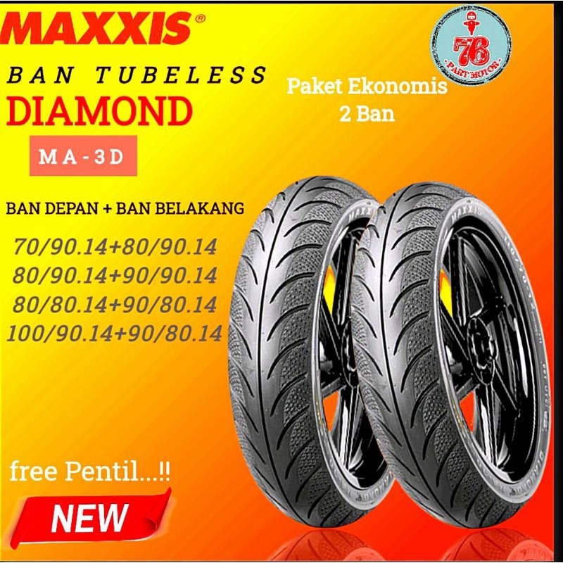 Jual BAN TUBELESS PAKET 2 BAN MAXXIS DIAMOND FREE PENTIL | Shopee Indonesia