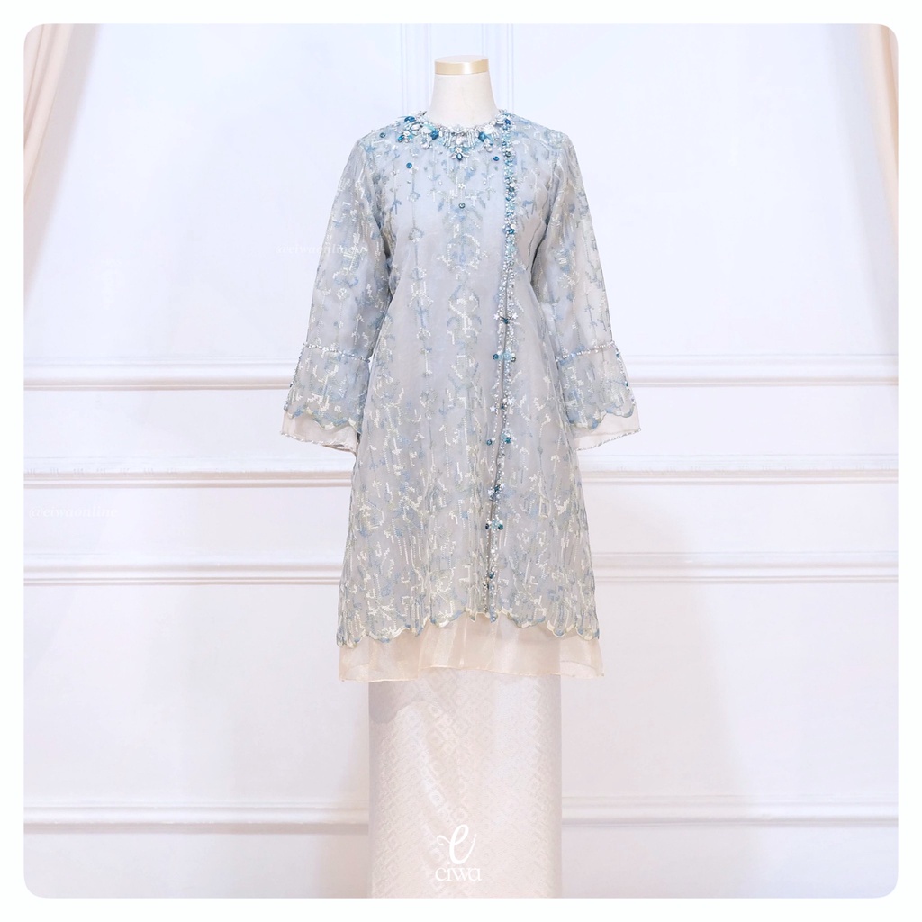 Jual EIWA | Tunik Shauma Ocean Blue | Shopee Indonesia
