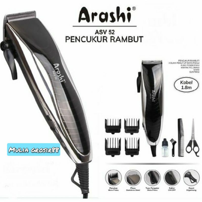 Jual Alat Cukur Arashi Cukuran Rambut Arashi ASV52 | Shopee Indonesia